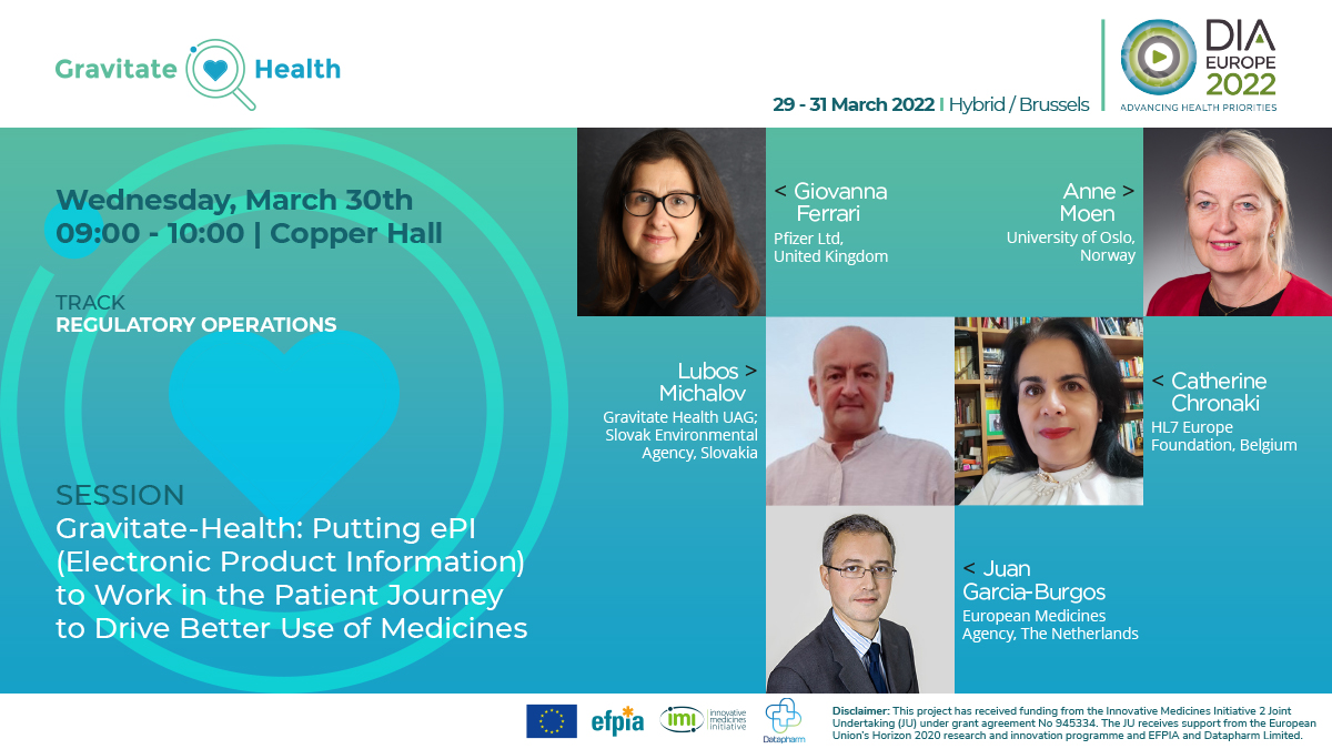 European common standard for ePI at DIA Europe 2022 - Gravitate Health